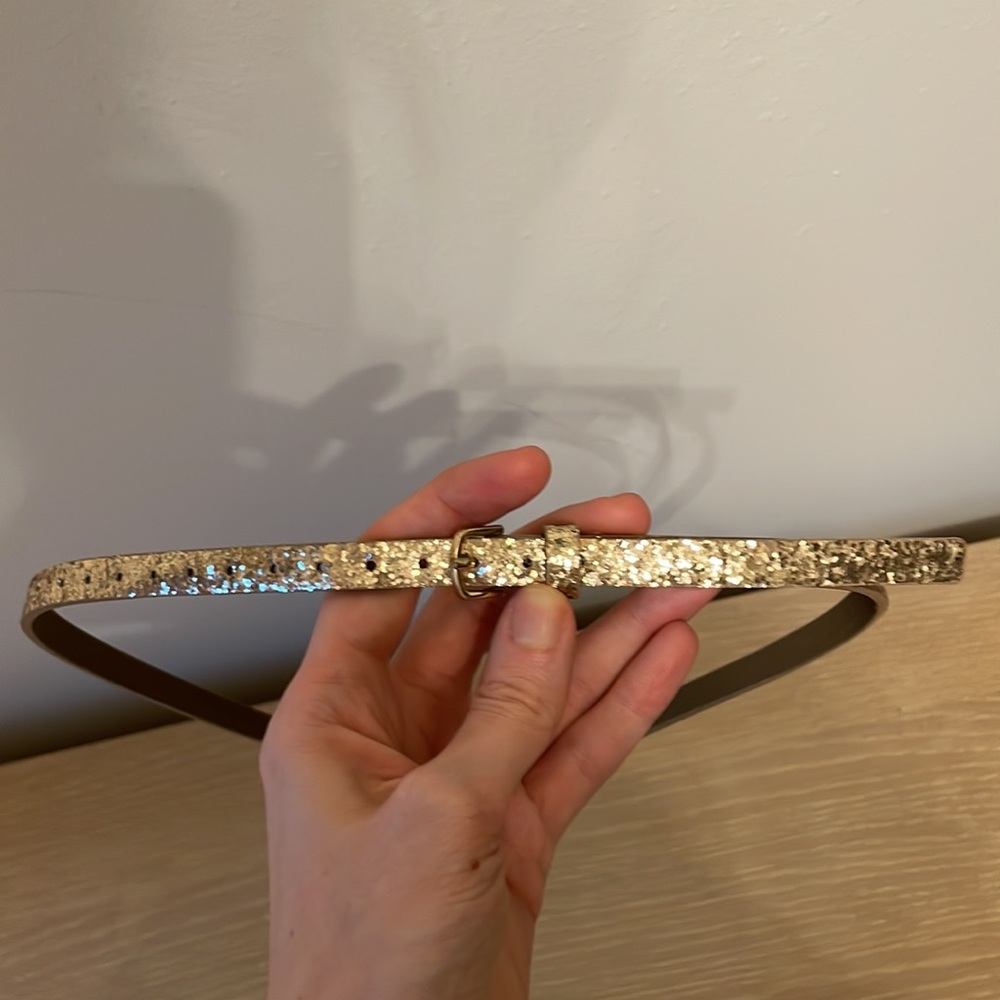 Target Gold Glitter Belt - Gem
